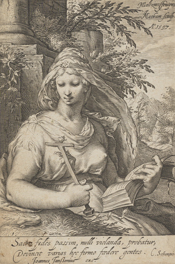 The Cardinal Virtues: Faith by Jacob Matham | National Galleries of ...