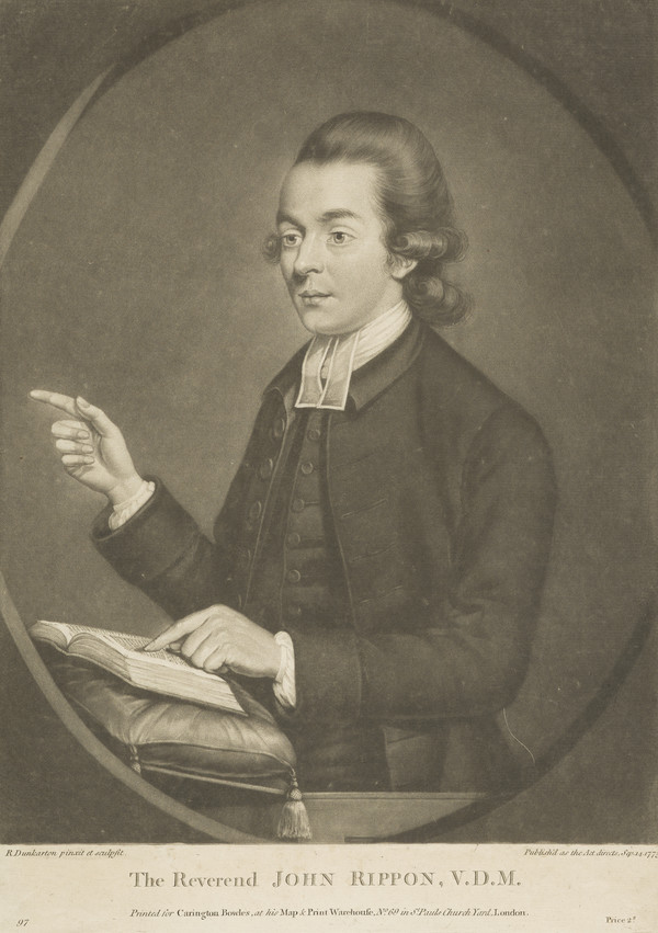 Rev. John Rippon, 1751 - 1836. Baptist minister in London by Robert ...