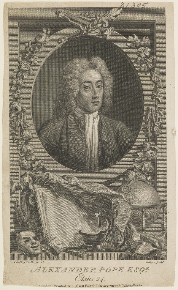 Alexander Pope, 1688 - 1744. Poet by Joseph Collyer | National ...