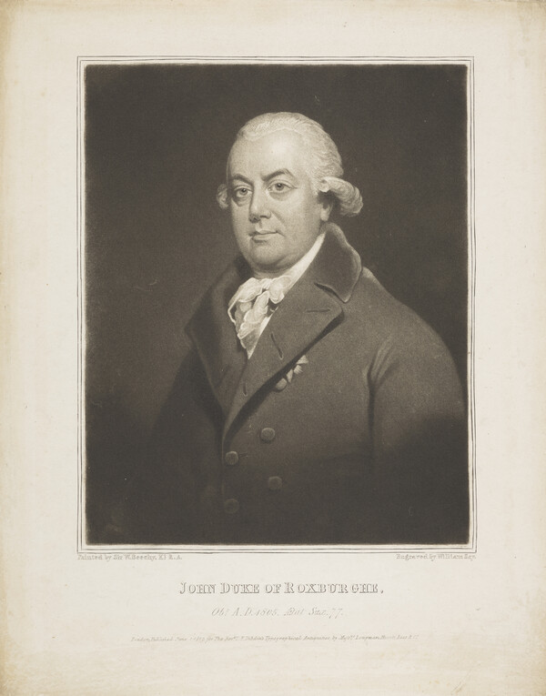 John Ker, 3rd Duke of Roxburghe, 1740 - 1804. Bibliophile by William ...