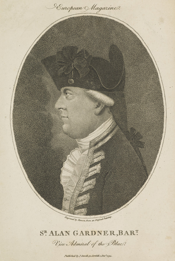 Alan Gardner, 1st Baron Gardner, 1742 - 1809. Admiral and Member of ...
