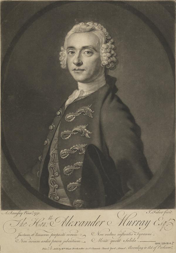 Alexander Murray, 1712 - 1778. Son of 4th Lord Elibank. Jacobite by ...