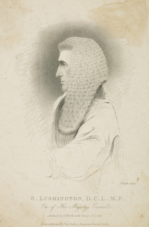 Stephen Lushington, 1782 - 1873. Judge of the Court of Admiralty ...