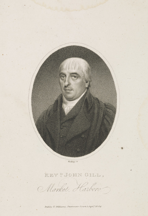 Rev. John Gill, active 1795. Dissenting minister at Market Harborough ...