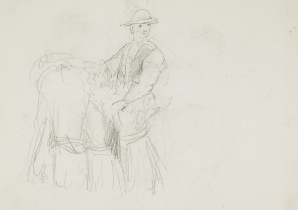 A Man Holding Corn Stooks by William Bell Scott | National Galleries of ...