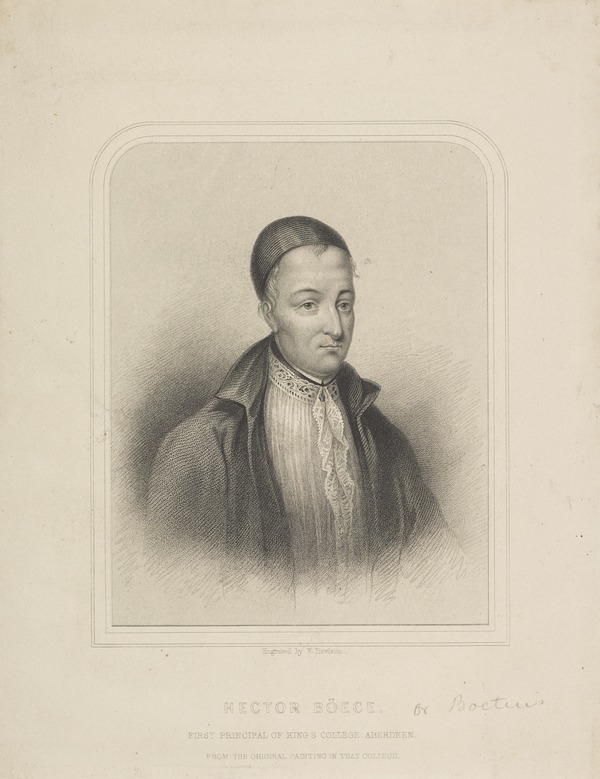 Hector Boece, 1465 (?) - 1536. Scottish historian by William Howison ...