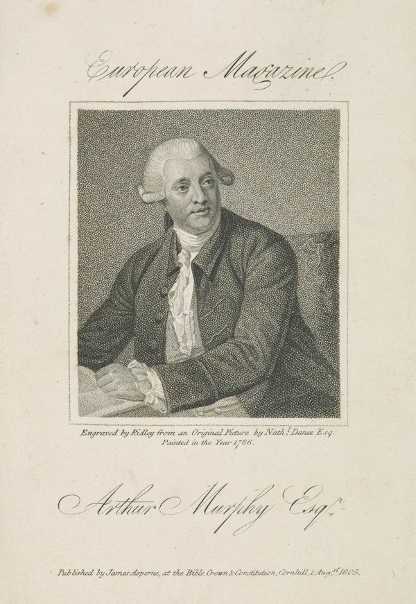 Arthur Murphy, 1727 - 1805. Dramatist by Ridley | National Galleries of ...