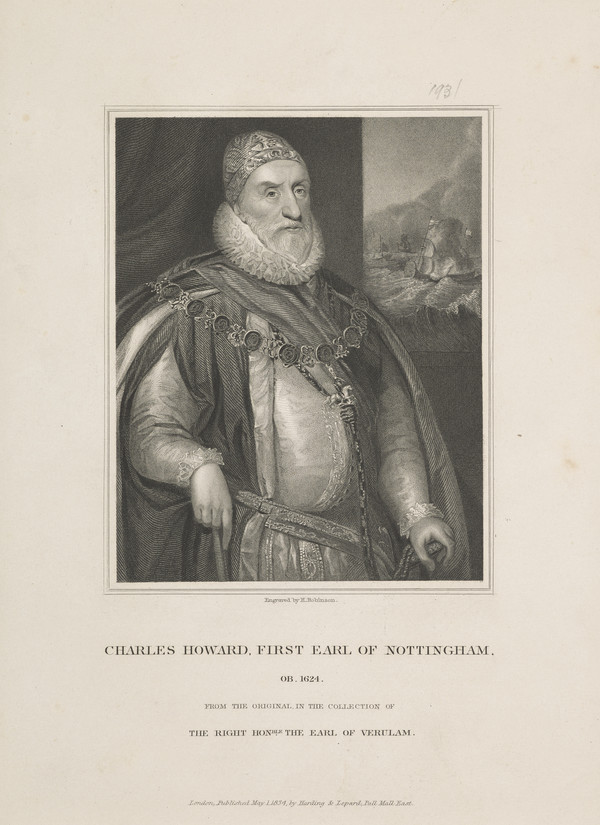 Charles Howard, 1st Earl of Nottingham, 1536 - 1624. Lord High Admiral ...