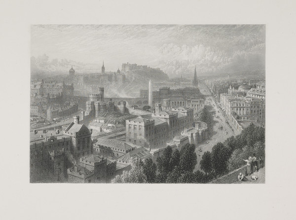 A View of Edinburgh from Calton Hill by Thomas Heawood | National ...