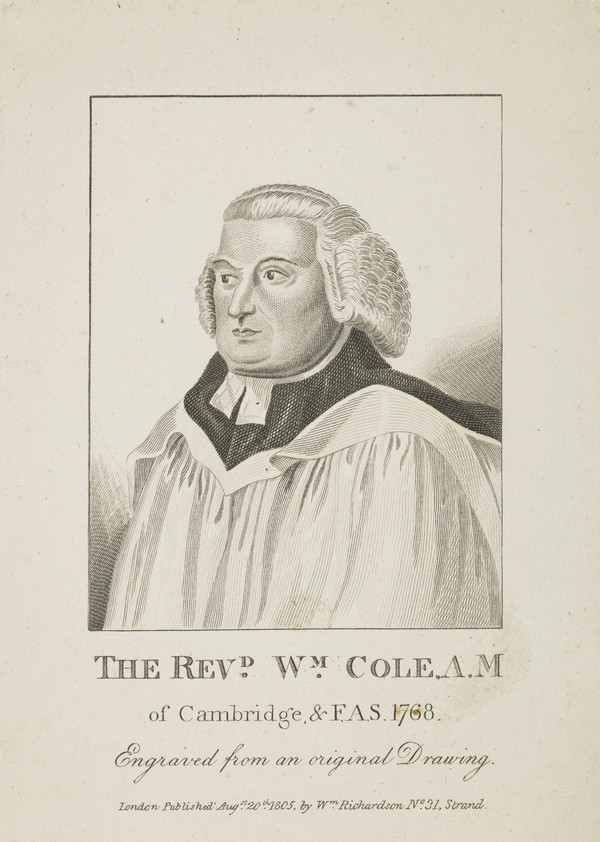 Rev. William Cole, 1714 - 1782. Antiquary | National Galleries of Scotland