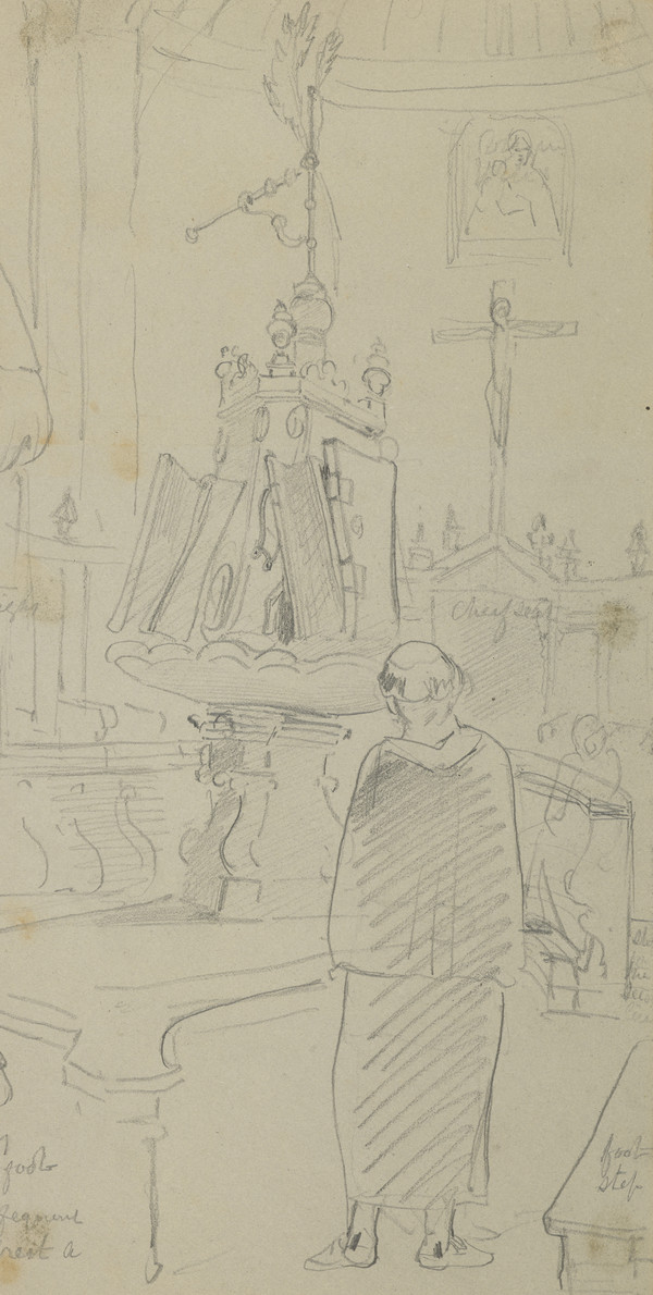 Monk in Church Interior by David Scott | National Galleries of Scotland