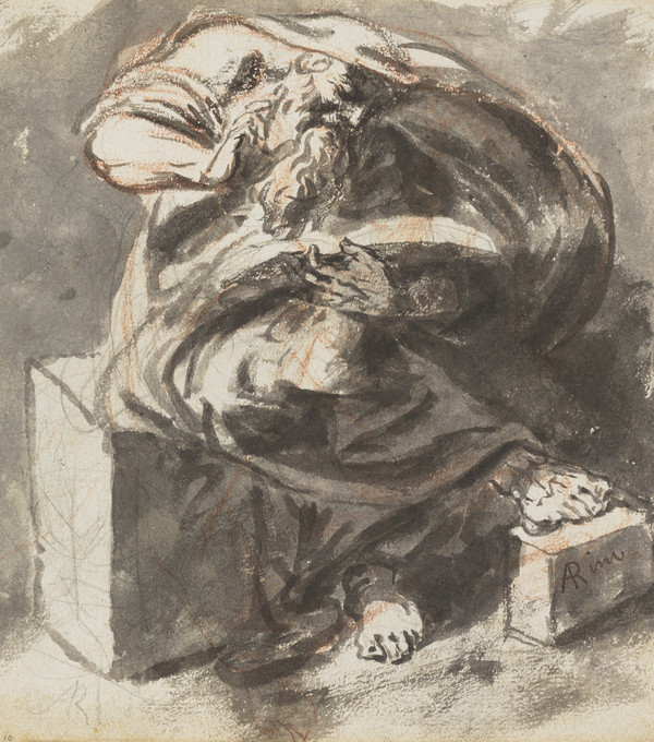 Depiction of Elijah (Preparatory drawing for mural at Cowgate Chapel ...