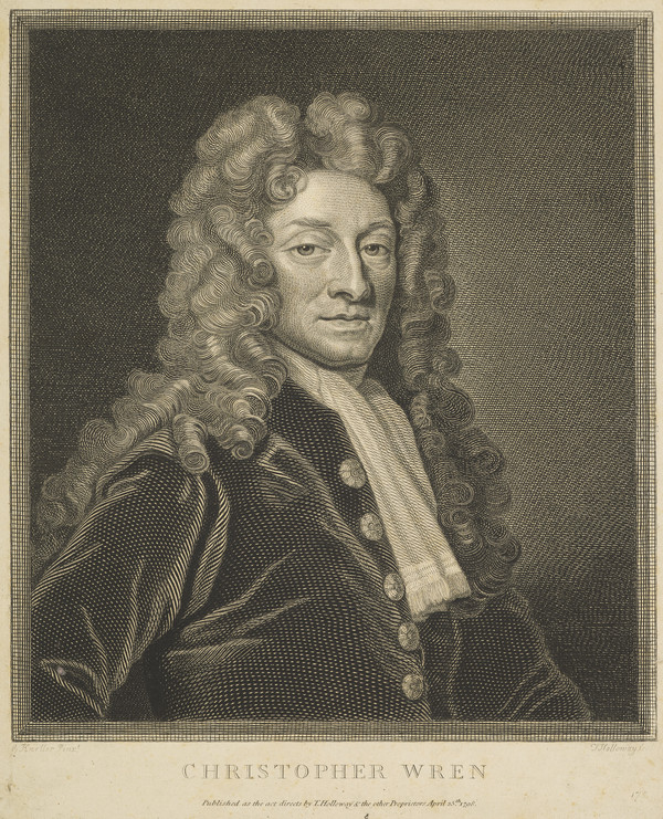 Sir Christopher Wren, 1632 - 1723. Architect by Thomas Holloway ...