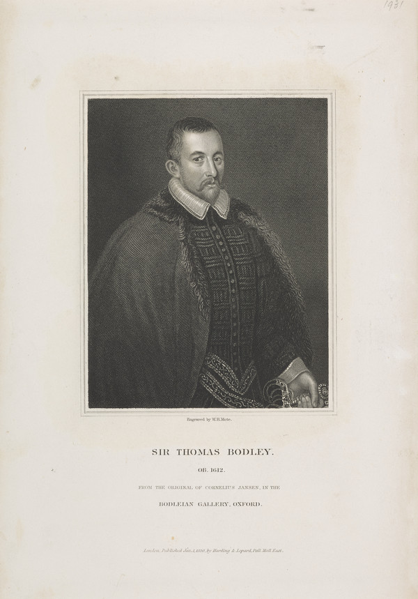 Sir Thomas Bodley, 1545 - 1613. Founder of the Bodleian Library by ...