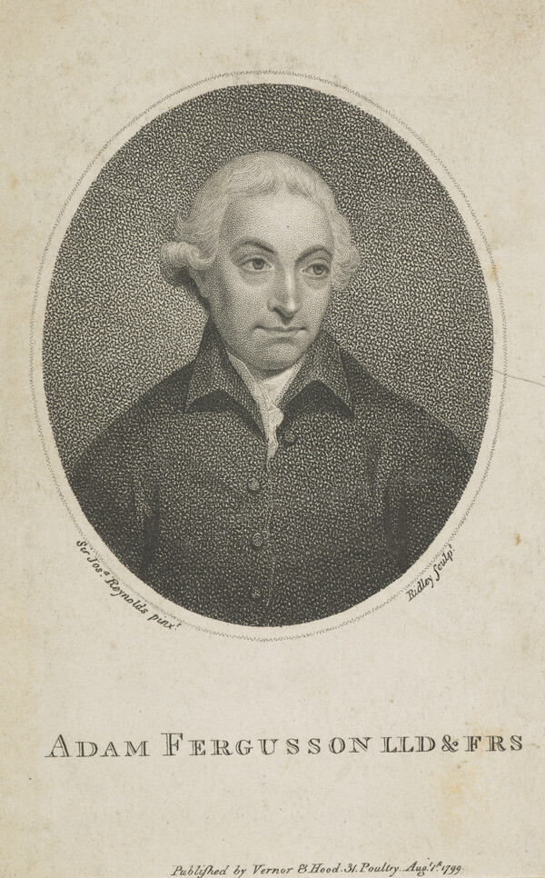Adam Ferguson, 1723 - 1816. Professor of Philosophy, Edinburgh ...
