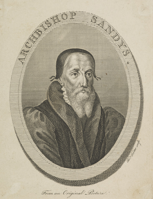 Edwin Sandys, c 1516 - 1588. Archbishop of York by Thomas Trotter ...