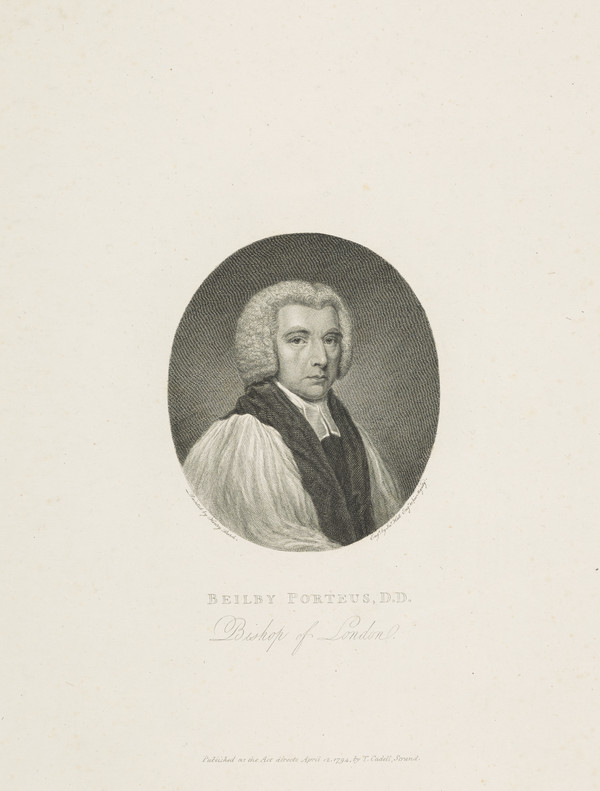 Beilby Porteous, 1731 - 1809. Bishop of London by John Hall | National ...
