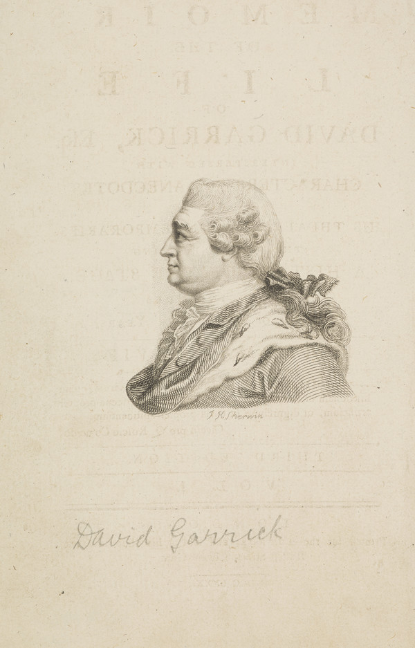 David Garrick, 1717 - 1779. Actor and dramatist by John Keyse Sherwin ...