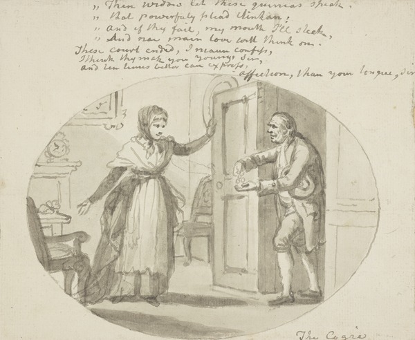 Shepherd and his Lass Holding Hands - Illustration to a Poem from ...