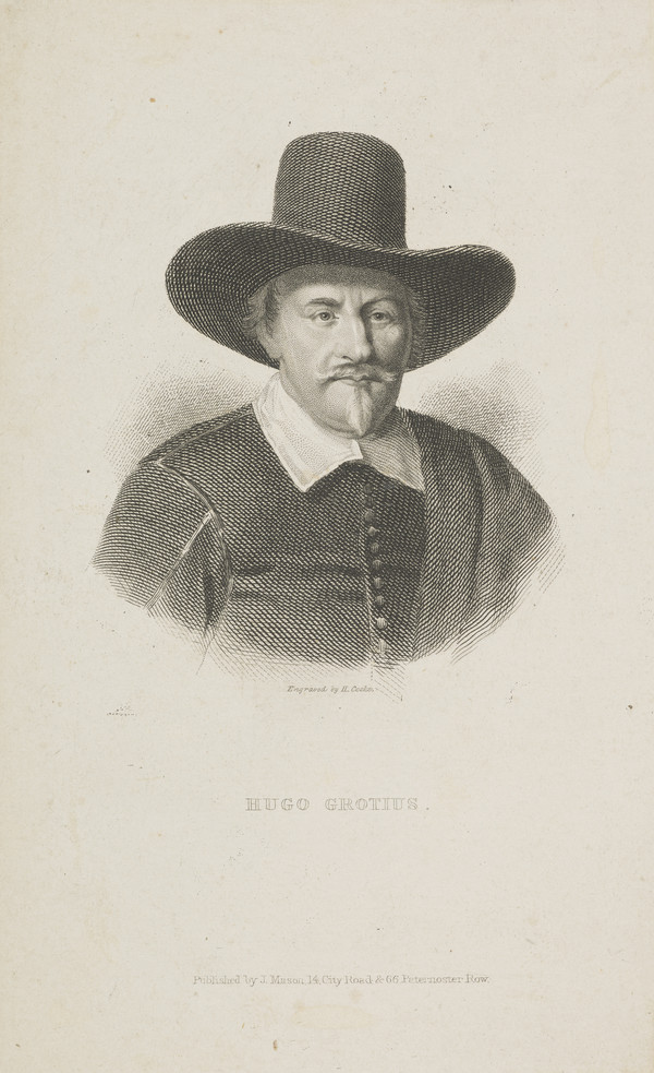 Hugo Grotius (or De Groot), 1583 - 1645. Dutch scholar and statesman ...
