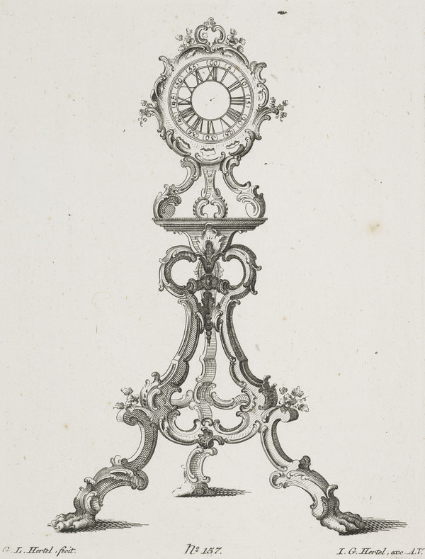 Design for a Rococo Clock by Georges-Leopold Hertel | National ...