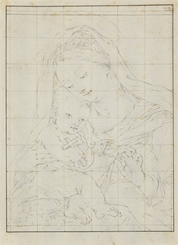 Madonna and Child. Copy after a Painting by Giuseppe Bartolomeo Chiari ...