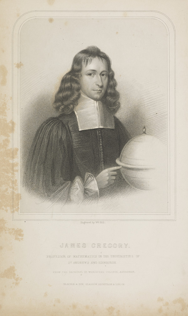 Professor James Gregory, 1638 - 1675. Mathematician by William Holl ...