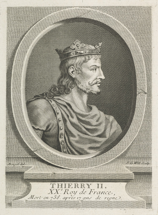 Thierry II, 713 - 737. King of France by Johann Georg Wille | National ...