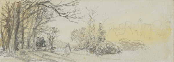 Landscape with Trees and the Outline of Buildings by Samuel Bough ...