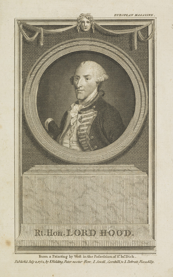 Samuel Hood, 1st Viscount Hood, 1724 - 1816. Admiral by William Angus ...