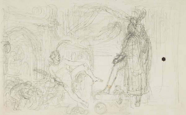 Faust Admiring Margaret's Portrait. Study for the Drawing 'Faust in the ...
