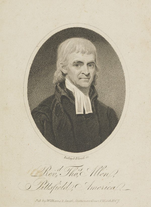 Thomas Allen, 1743 - 1810. American divine by Ridley and Blood ...
