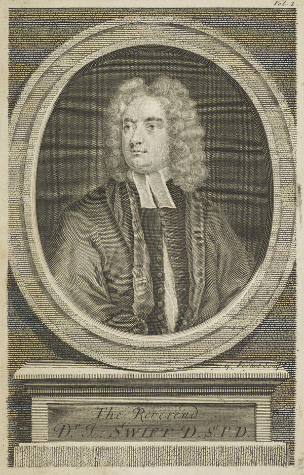 Jonathan Swift, 1667 - 1745. Dean of St Patrick's; satirist by George ...