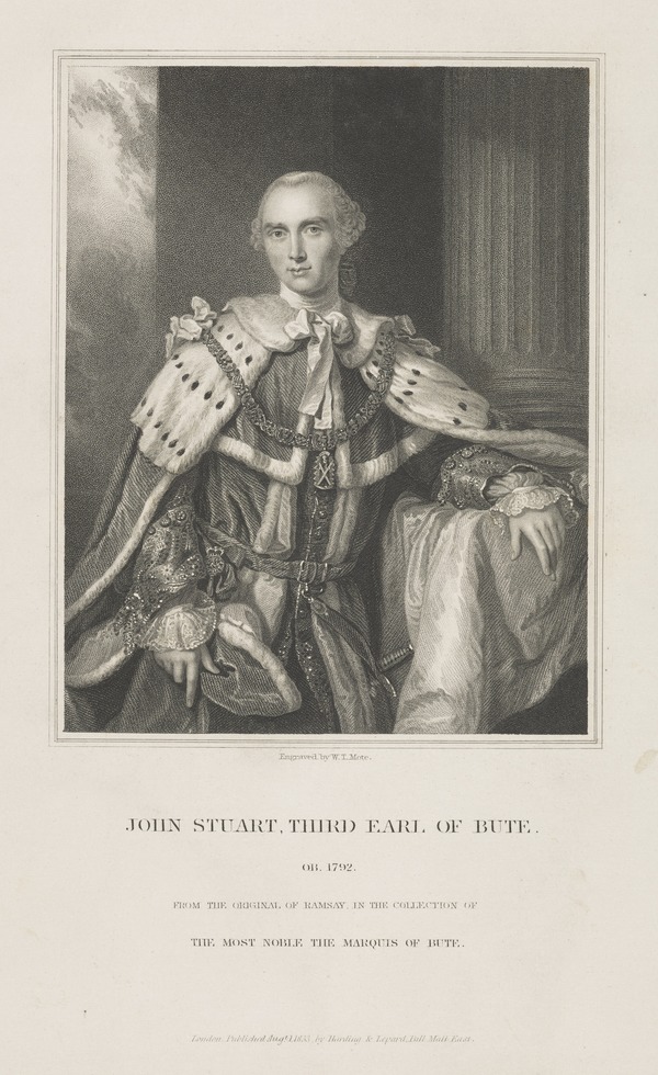 John Stuart, 3rd Earl of Bute, 1713 - 1792. Prime Minister by W.T. Mote ...