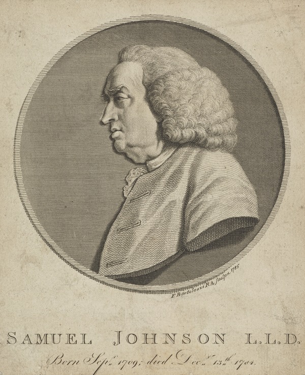 Samuel Johnston, 1709 - 1784. Lexicographer by Francesco Bartolozzi ...