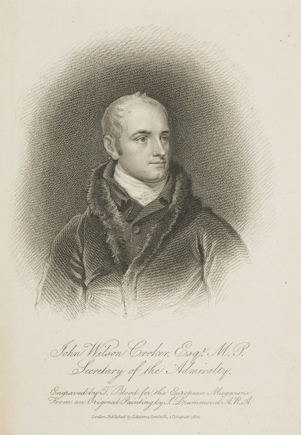 The Right Honourable John Wilson Croker, 1780 - 1857. Politician and ...