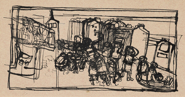 Children Playing in a Street (Compositional Study) by Joan Eardley ...