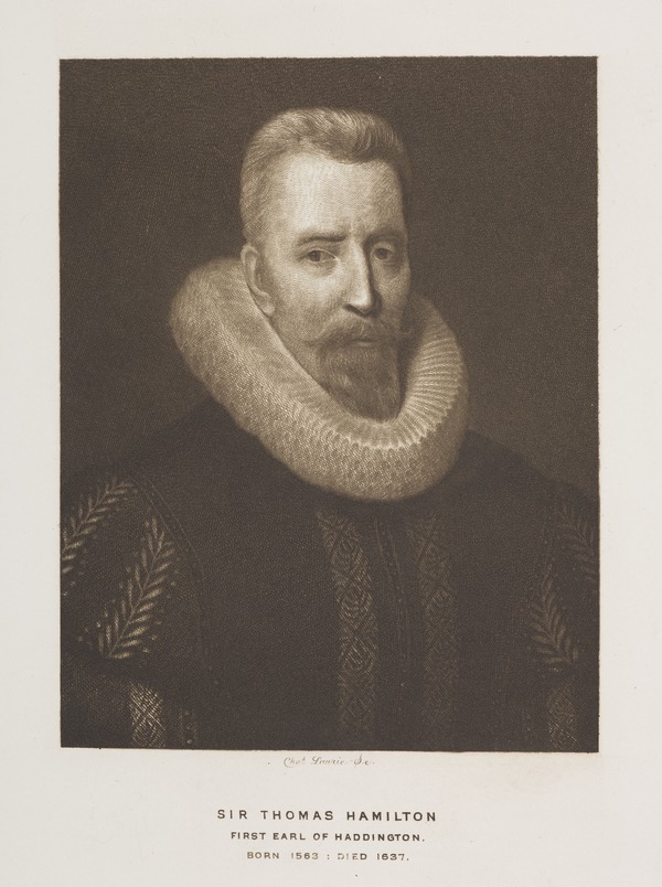 Thomas Hamilton, 1st Earl of Haddington, 1563 - 1637. Advocate and ...