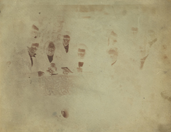 Dundee Presbytery. Unknown man standing, Rev. James Ewing seated ...