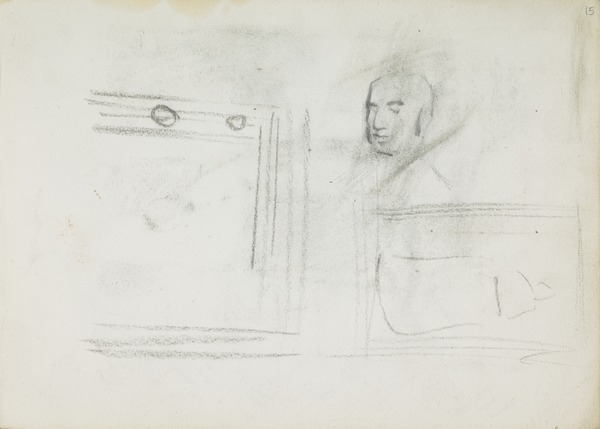 Head of Robert Gourlay; Composition Sketch for a Portrait of Archbishop ...