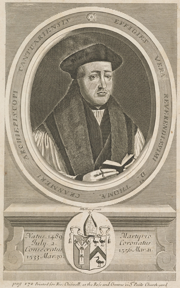 Thomas Cranmer, 1489 - 1556. Archbishop of Canterbury; martyr ...