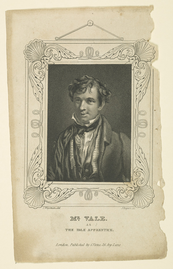 Samuel Vale, 1797 - 1848. Actor (as The Idle Apprentice) by John Rogers ...