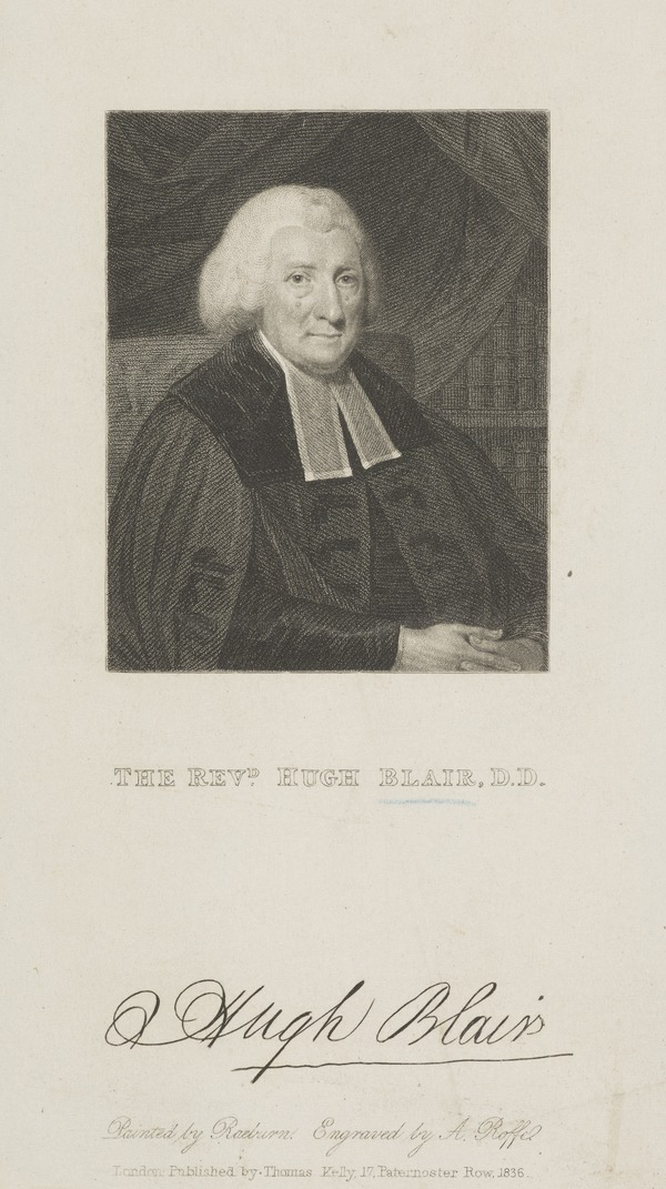 Hugh Blair, 1718 - 1800. Divine and author by Alfred Thomas Roffe ...