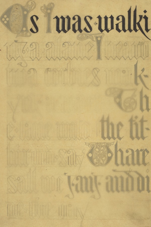 Manuscript Page: One of a series of illustrations for 'The Twa Corbies ...