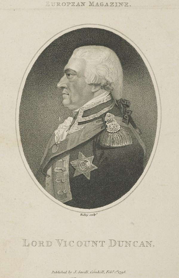 Adam Duncan, 1st Viscount Duncan of Camperdown, 1731 - 1804. Admiral by ...