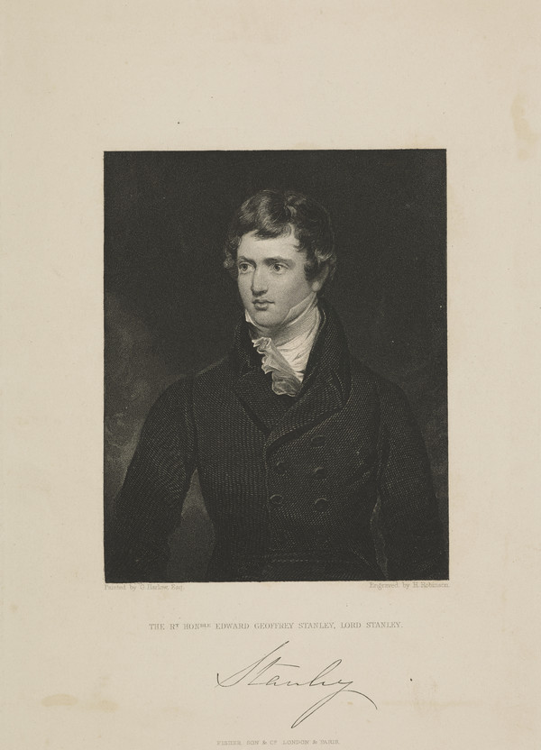 Edward Geoffrey Smith-Stanley, 14th Earl of Derby, 1799 - 1869. Prime ...