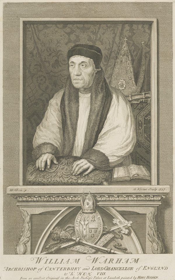 William Warham, 1450 - 1532. Archbishop of Canterbury by George Vertue ...