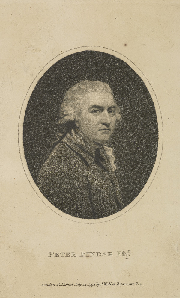 John Wolcot, 1738 - 1819. Known as Peter Pindar; satirical poet ...