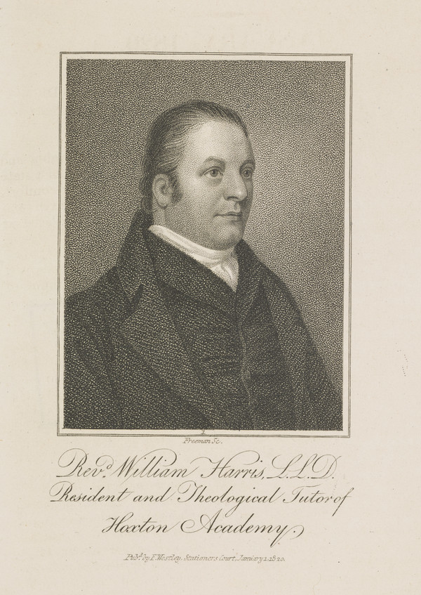 Rev. William Harris, active 1801 - 1824. Resident and Theological Tutor ...
