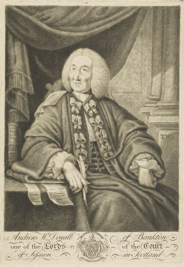 Andrew McDouall, Lord Bankton,1685 - 1760. Judge; Lord of the Court of ...